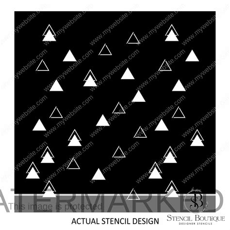 Boho Mod Triangle Stencil Stencil Boutique