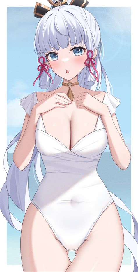 にゅう原神水着シリーズ投稿中 On Twitter 原神水着シリーズ3ー神里綾華 原神 Genshinimpact