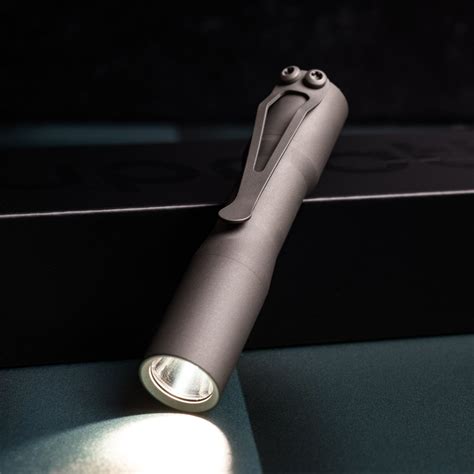 Cwf Mini Arc Flashlight Stonewashed Titanium Custom Urban Edc®