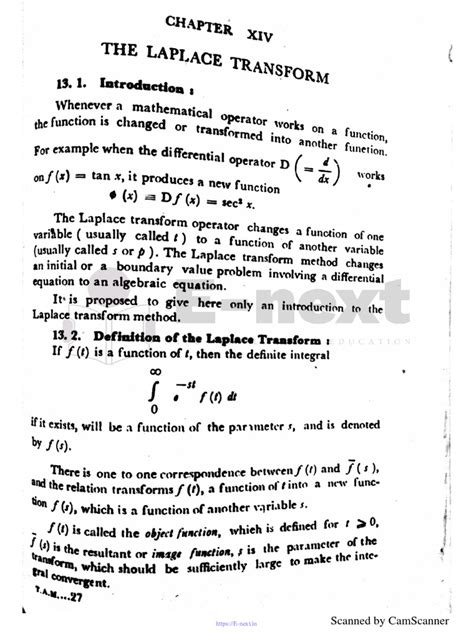 5 The Laplace Transformation E Next In Pdf