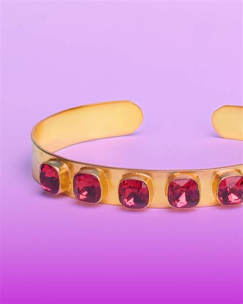 Nicoblu® Finley Cuff Bracelet In Ruby Red