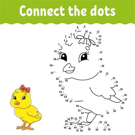 도트 투 도트 프리미엄 벡터