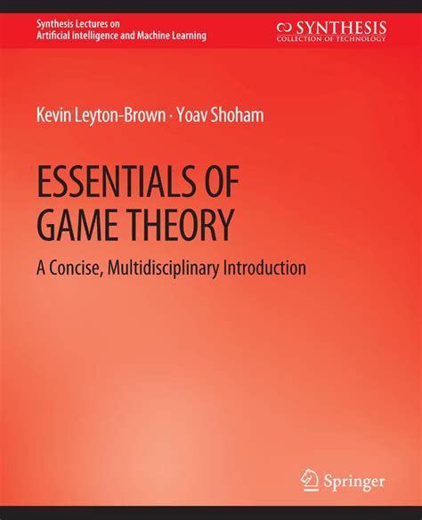 buy essentials of game theory a concise multidisciplinary introduction