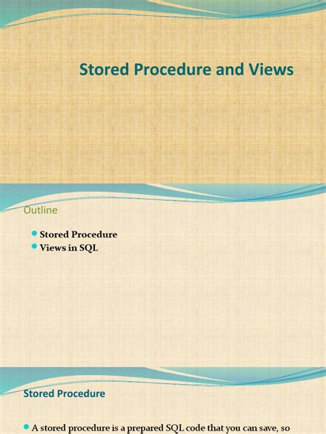 15stored Procedure Views Pdf Sql Data