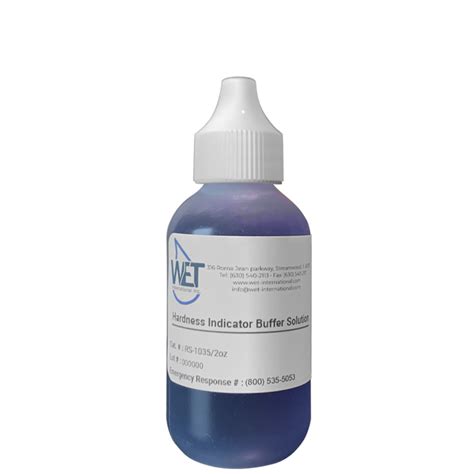 Hardness Indicator Buffer Solution Cip Wet International Inc