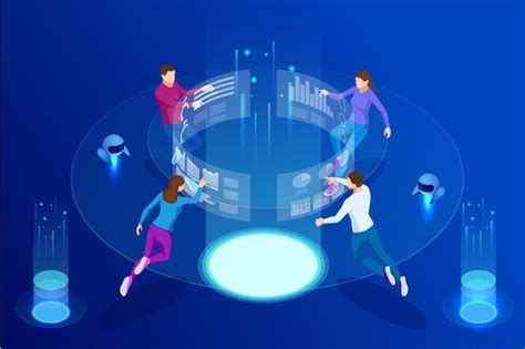 Premium Vector Isometric Business Data Analytics Process Management
