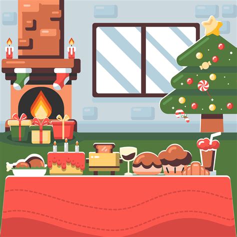 Christmas Food Concept 3709199 Vector Art At Vecteezy