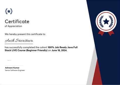 Java Certificate Pdf