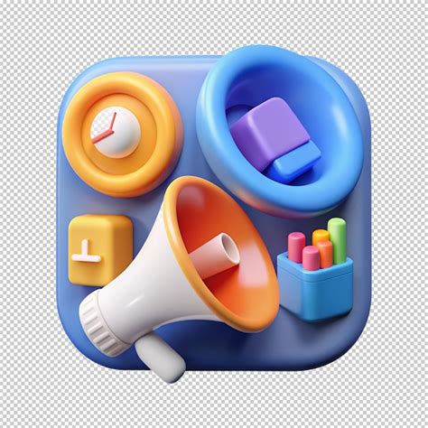 D Rendering Icon Illustration Vector Transparent Element Premium AI Generated PSD
