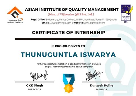 Iswarya Thunuguntla On Linkedin This Internship Gave Me A Wonderful