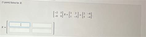 Solved 1 ﻿point ﻿solve For