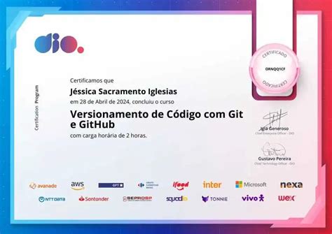 Jéssica Iglesias On Linkedin Versionamento De Código Com Git E Github