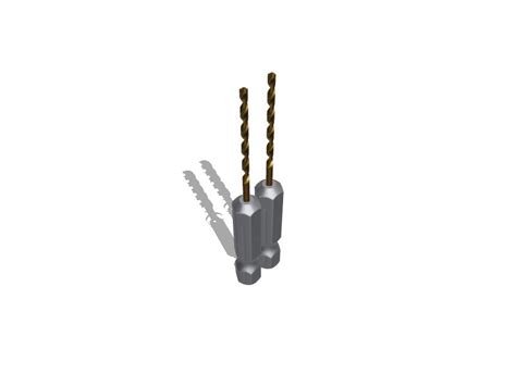 Kobalt 2 Piece 1 16 In 2 1 2 In Titanium Coated Hss Jobber Length Twist