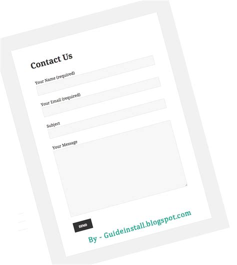Contact Us Form HTML Code For Blogger Auto Link To Your Gmail Account GuideInstall Be Your