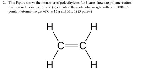 2 This Figure Shows The Monomer Of Polyethylene A Please Show The
