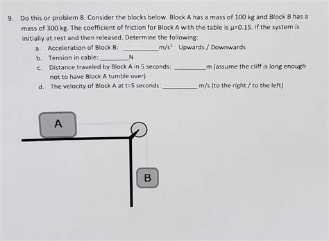 Solved Do This Or Problem Consider The Blocks Below Chegg Com