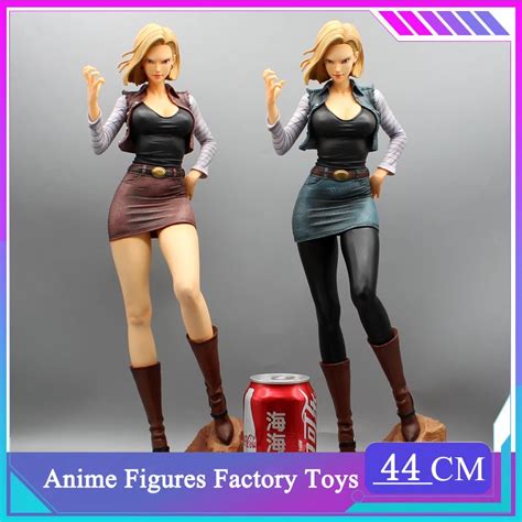 44cm Anime Figures Dragon Ball Z Android 18 Figurine Pvc Dbz Statue