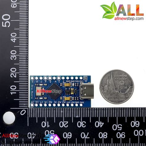 บอร์ด Leonardo Pro Micro Atmega32u4 5v16mhz พร้อม Pin Header Arduino Compatible หัว Usb Type C