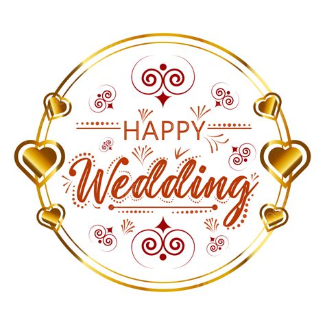 Happy Wedding Text Vector Png Images Happy Wedding Lettering Text