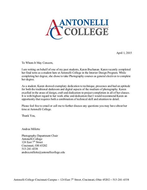 Interior Design Reference Letter Interior Design Reference Letter