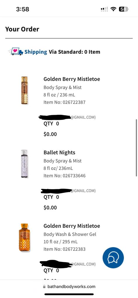 Why Does My Order Say 0 Rbathandbodyworks