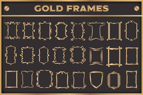 Gold Frames Set Graphic By Marvgraphics · Creative Fabrica