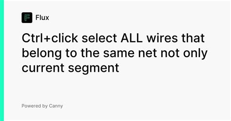 ctrl click select all wires that belong to the same net not only