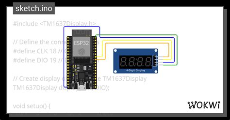 ESP Wroom D 7 Segment Countdown Wokwi ESP32 STM32 Arduino Simulator