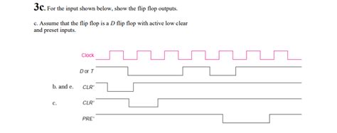 [solved] 3c for the input shown below show the flip flo