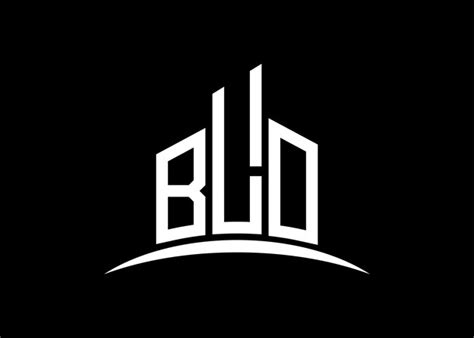 Premium Vector Letter Blo Building Vector Monogram Logo Design Template Building Shape Blo Logo