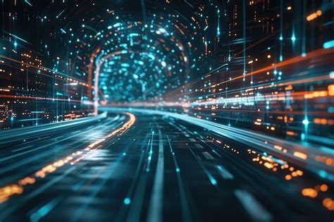 Premium Photo Fast Digital Data Flow Represents Future Innovation And