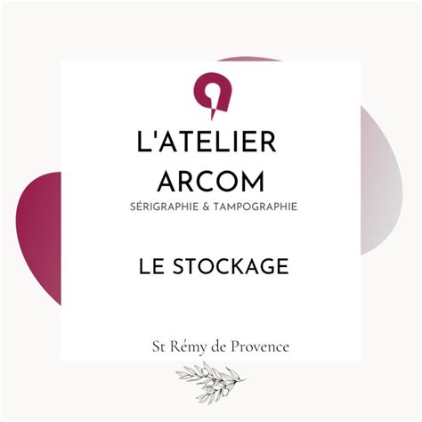 Arcom Sérigraphie Tampographie On Linkedin Arcom Soccupe Du Stockage De Vos Produits