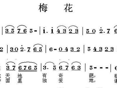 梅花 李琪 歌谱 简谱