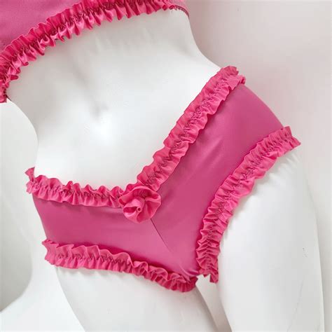 Viva Magenta Satin Frill Shorts — Buttress And Snatch