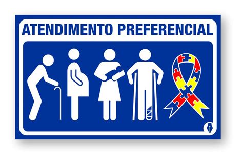 Placa Novo Atendimento Preferencial Com Autismo