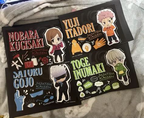 Jujutsu Kaisen Kojo Kugisaki Nobara Satoru Gojo Toge Inumaki Illustration Card Eur 4163