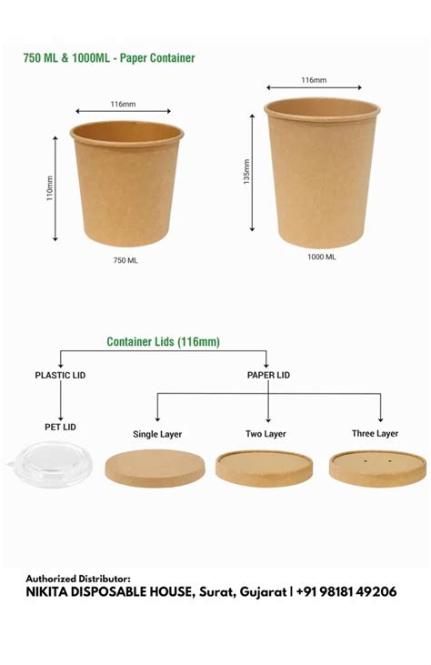 White Plain 250 Ml Paper Container With Paper Lid Packaging Type Box At Rs 8 45 Piece In Surat