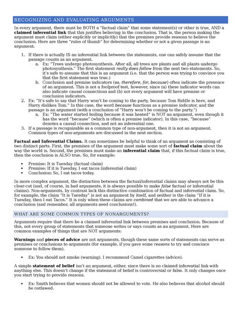 Logic Ax Arguments 1 2 3 Recognizing And Evaluating Arguments In