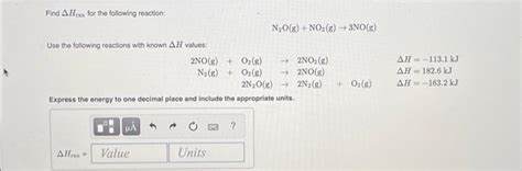 solved calculate ahxn for the following reaction use the