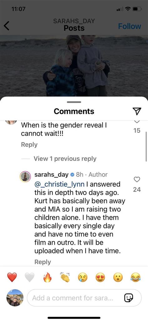 MIA?? Does she mean working?? : r/SarahsDayUnfiltered