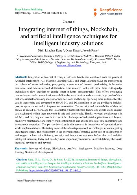 PDF Integrating Internet Of Things Blockchain And Artificial