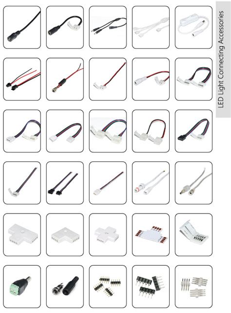 Led Tape Lighting Accessories Connectors Extension Cord Connecting
