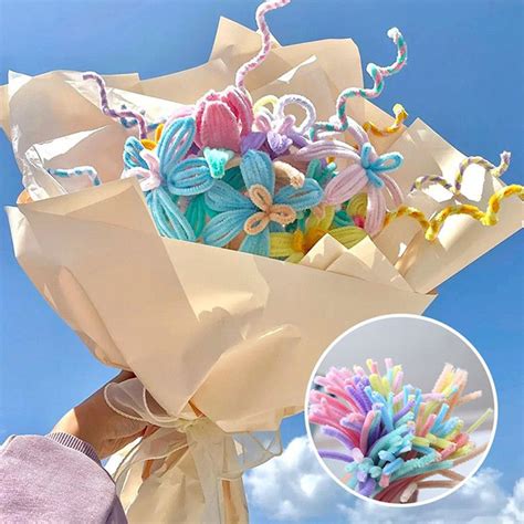 Jual 1 Pcs Kawat Bulu Mercy Polos Termurah Kawat Bunga Pipe Cleaner