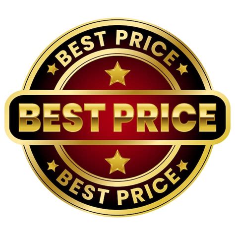 Premium Vector Best Price Gold Stamp Sticker With Stars Vector