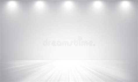 White Gray Gradient Background With Spotlight Lighting On Floor For