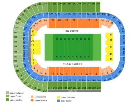 Sun Devils Stadium Seating Chart Pe