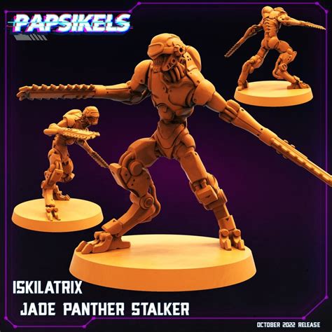 Iskilatrix Jade Panther Stalker Cyberpunk 32mm Scale Alien Miniature