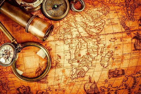 Vintage Compass History Paper Candle Background And Picture For Free