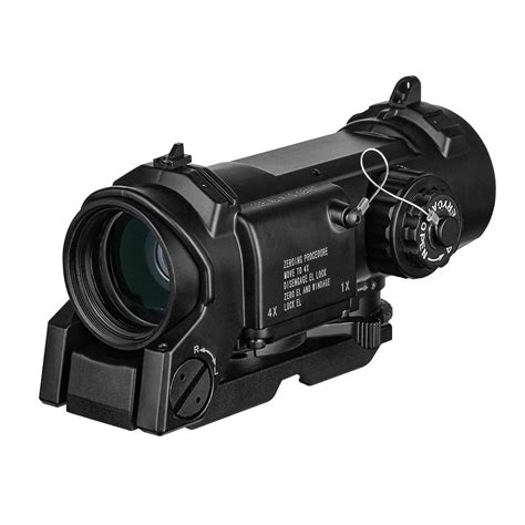 Tactical Rifle Scope 4x Fixed Dual Purpose Scope Red Illuminated Red