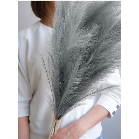Faux Pampas Grass Pack Of 4 Stems Large 43110cm Tall Artificial Pampas Grass Fake Pampas